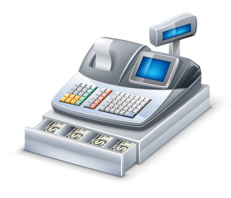 Plastic Cash Register Machine Stock Illustrations – 562 Plastic Cash ...