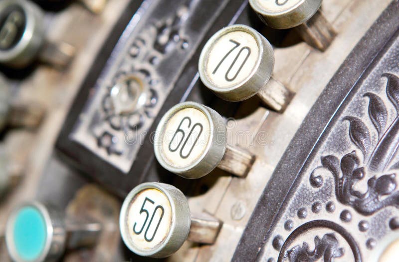 Cash register, close up stock photo. Image of vintage - 35832252