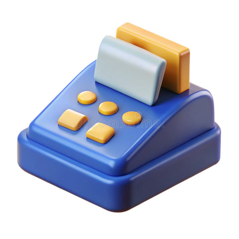 Cash Register 3D Icon Retail and Sales Symbol Stock Illustration ...