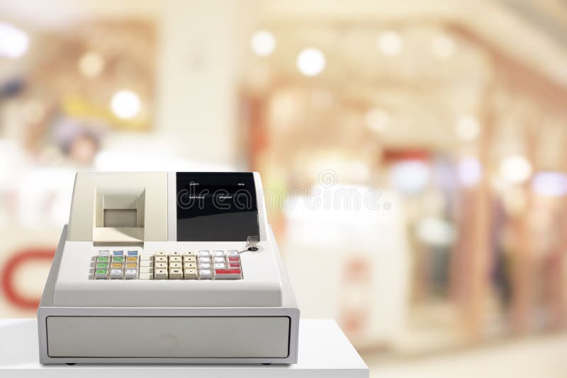 Cash Register Electronics on the Counter Stock Photo - Image of ...