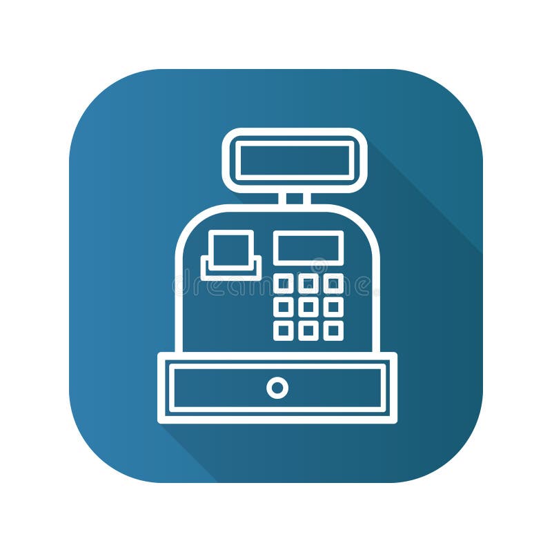 Cash Register Linear Icon. Thin Line Illustration. Vector Outline ... Cash Register Linear Icon. Thin Line Illustration. Vector Outline ...