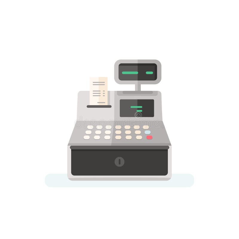 Cash Register Icon. Store Counter Machine Stock Vector - Illustration ...