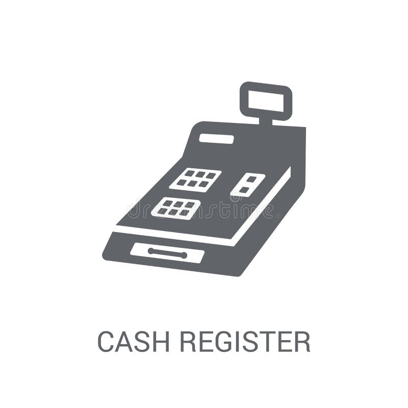 Cash Register Icon. Trendy Cash Register Logo Concept on White B Stock ...