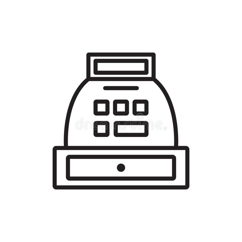 Cash register icon vector stock vector. Illustration of pictogram ...