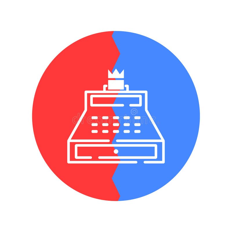 Cash register icon vector stock vector. Illustration of white - 313371655