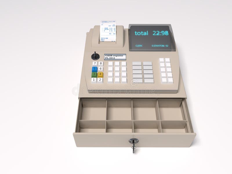 Cash Register stock illustration. Illustration of equipment - 31846473