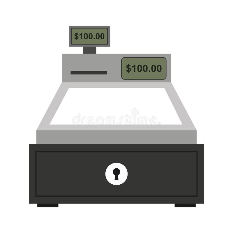 Cash Register Isolated Icon Design Stock Illustration - Illustration of ...