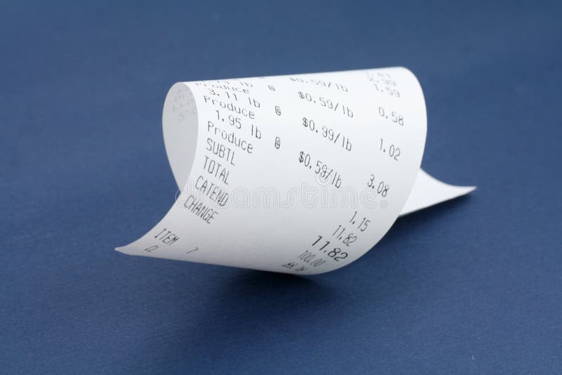 Cash register receipt stock photo. Image of bill, paying - 1855336