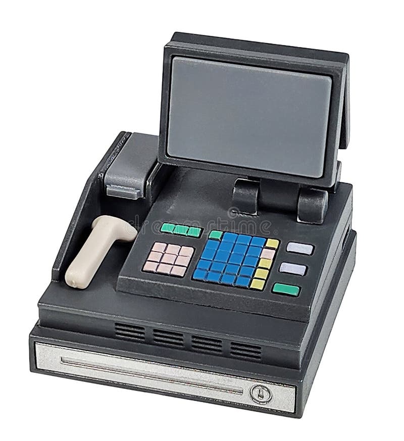 Cash Register with Scanner stock photo. Image of trade - 339880482