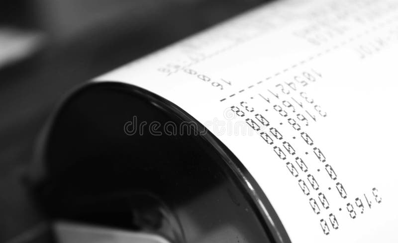 Cash register tape stock photo. Image of shape, shop - 60960950