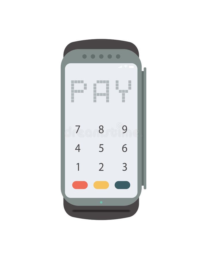 Cash Register Vector Flat Material Design Isolated on White Background ...