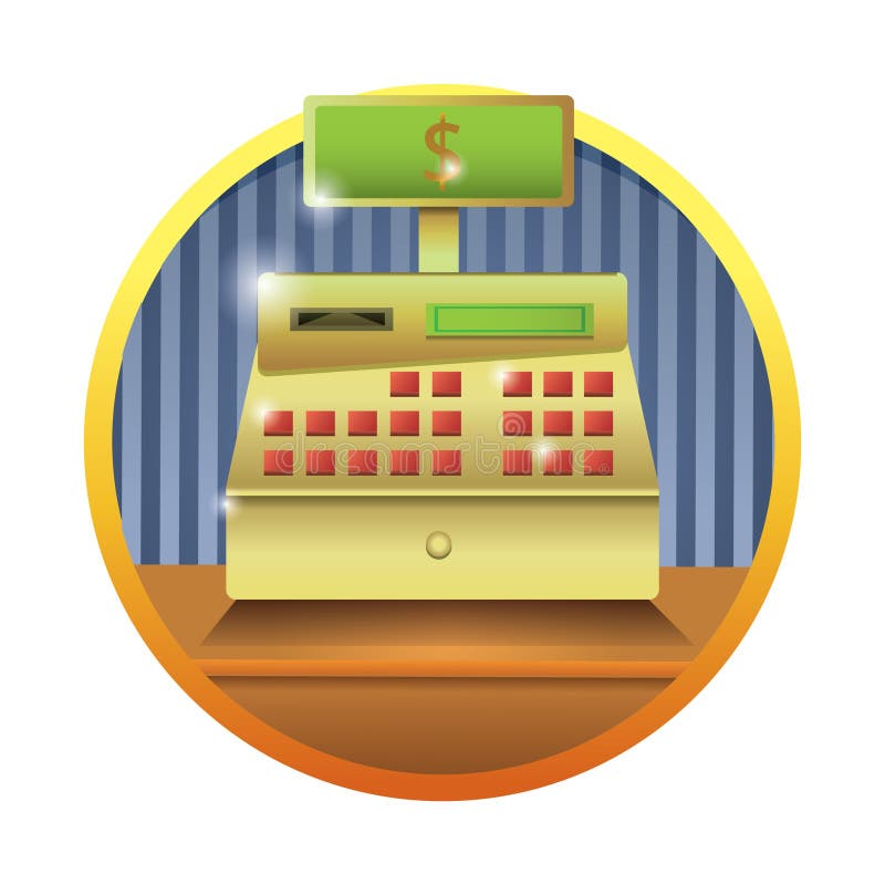 Cash Register. Vector Illustration Decorative Design Stock Vector ...