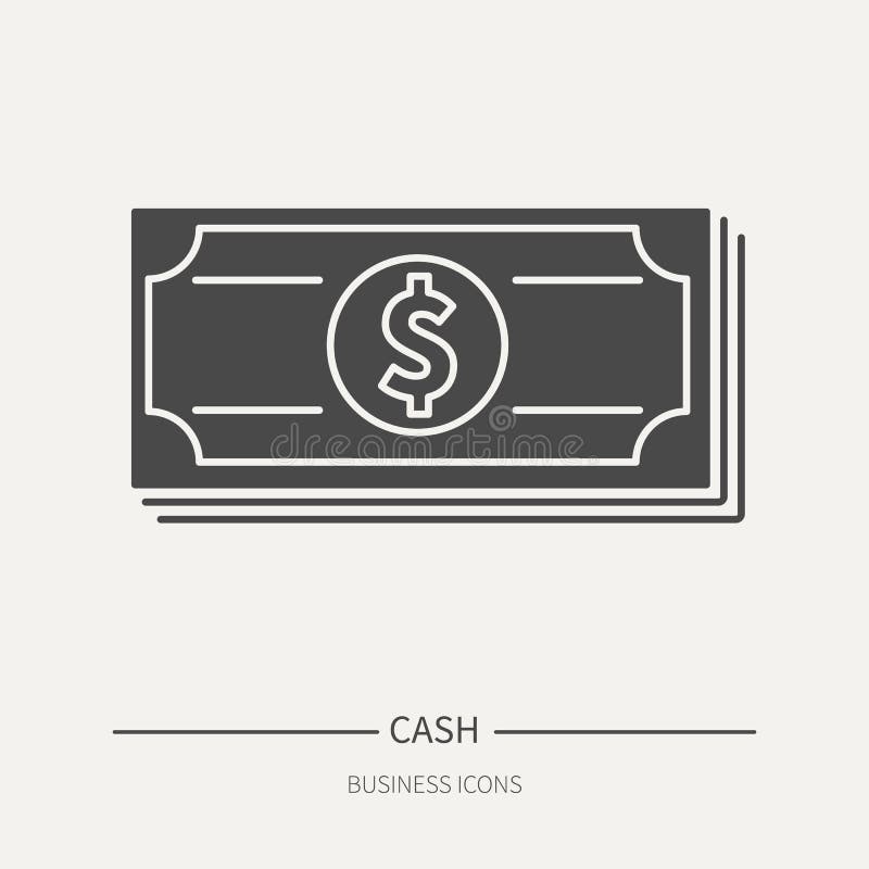 Cash, Stack of Banknotes - Business Icon in Flat Style. Graphic Design ...