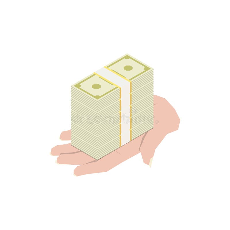 Cash Stack Hand Composition Stock Vector - Illustration of icon, design ...