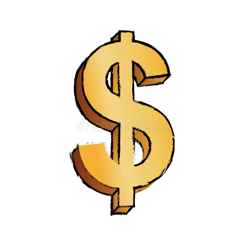 Cash symbol isolated stock illustration. Illustration of splash - 84671521