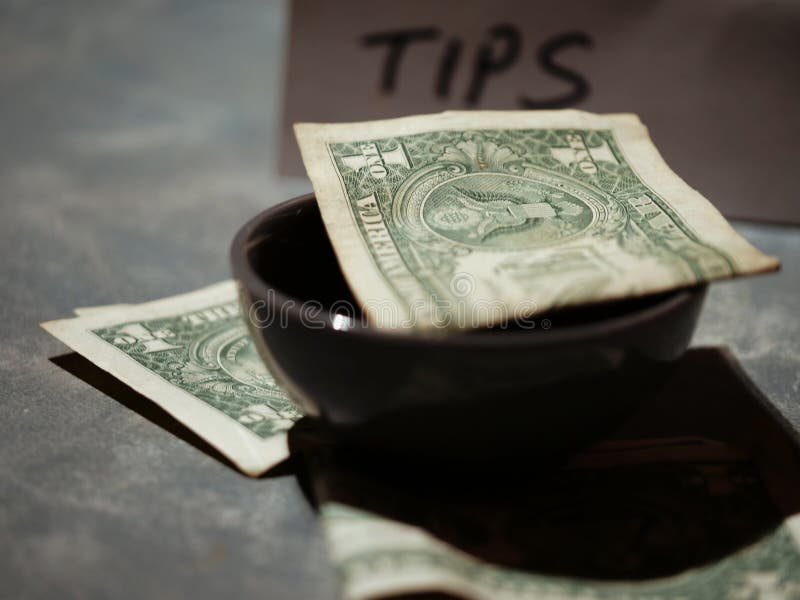Cash Tip Jar for Service Charge Stock Image - Image of teatime ...