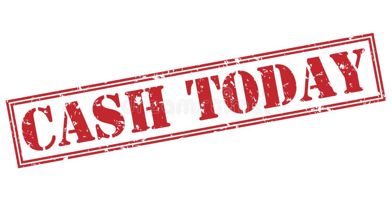 Cash Today Stamp on White Background Stock Illustration - Illustration ...