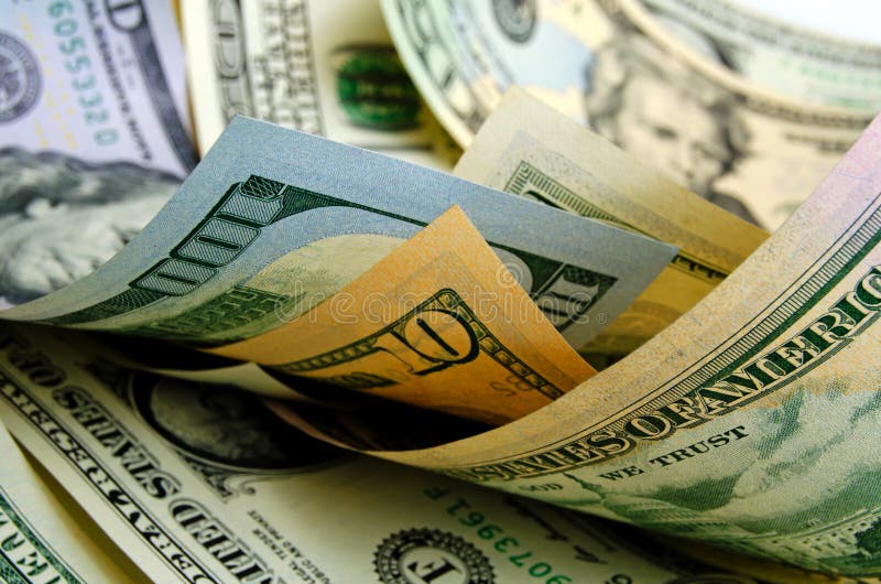 Cash US dollars. stock image. Image of savings, profitability - 93314307