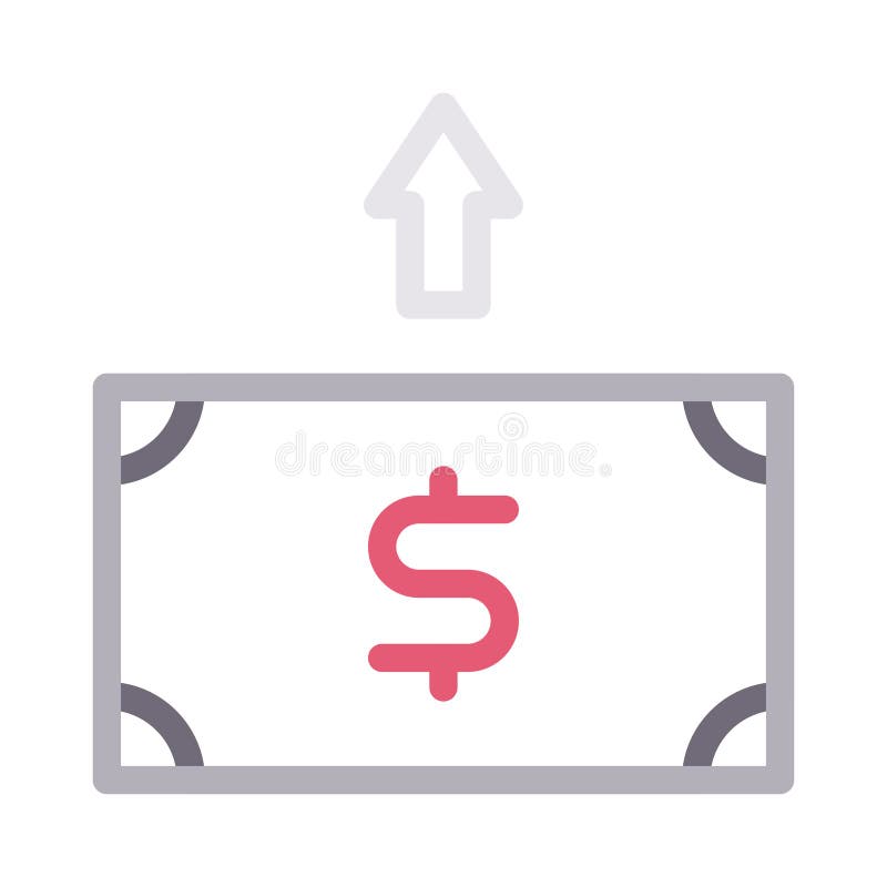 Cash Vector Color Line Icon Stock Illustration - Illustration of ...