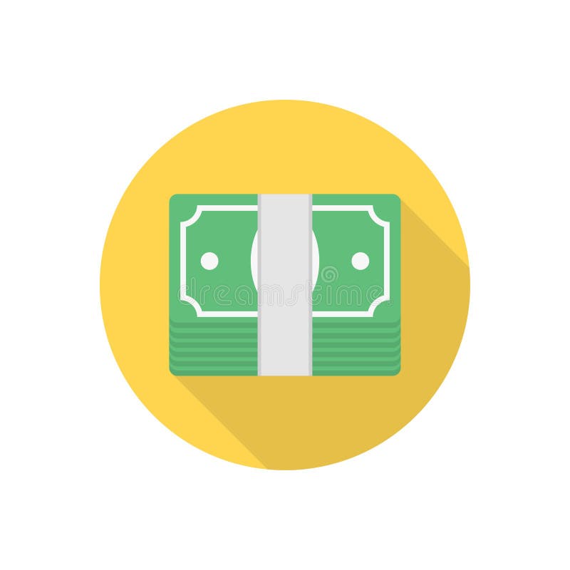 Cash Vector Flat Colour Icon Stock Vector - Illustration of application ...