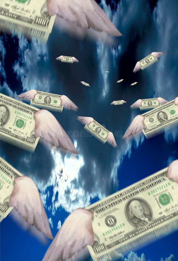 Cash with Wings stock photo. Image of fantasy, flight, monetary - 588940
