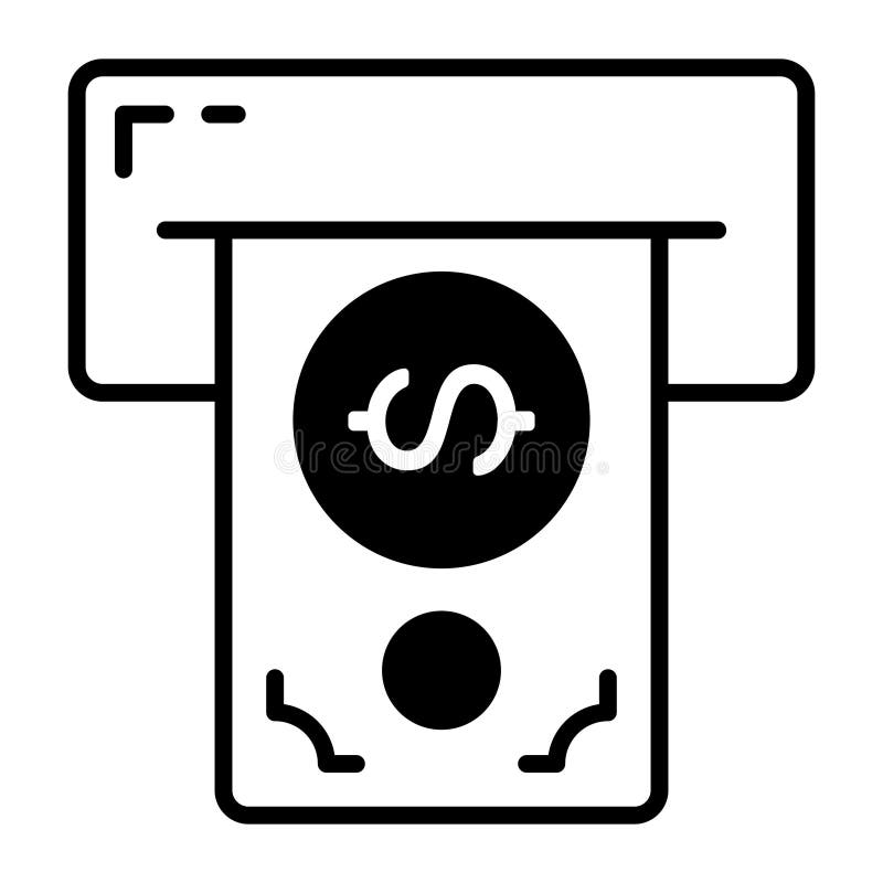 Cash Withdraw Vector in Trendy Style, Editable Vector Stock Vector ...