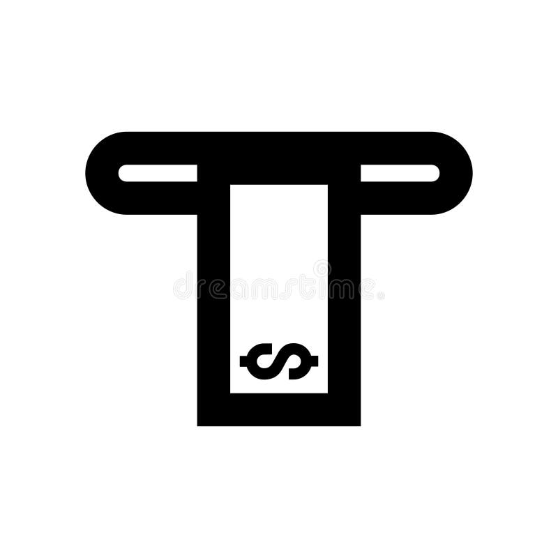 Withdrawal Vector Icon Sign Symbol Stock Vector - Illustration of ...