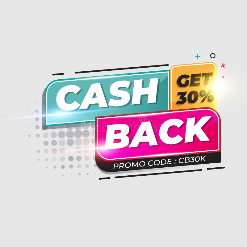 Cashback Banner Template. stock illustration. Illustration of guarantee ...
