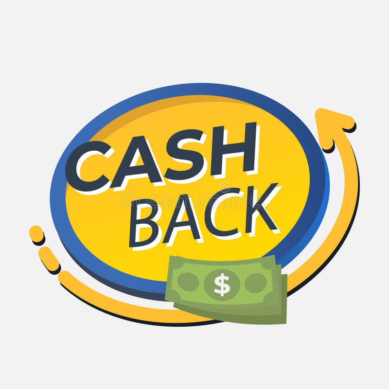 Cashback Label. Cash Symbol Of Saving Refund Money For Shop Sale Vector ...