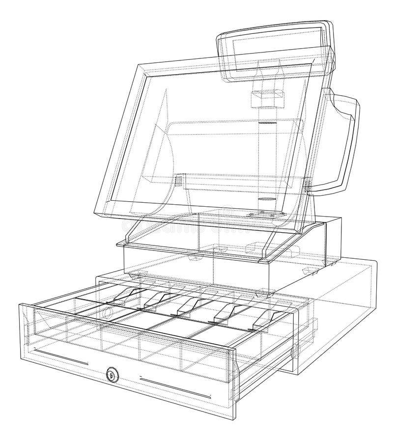 Cash Register Touch Screen Stock Illustrations – 151 Cash Register ...