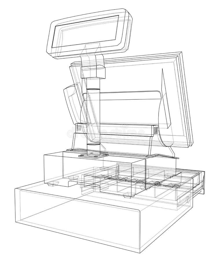 Cash Register Touch Screen Stock Illustrations – 151 Cash Register ...