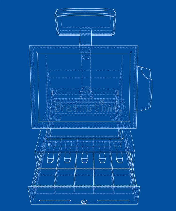 Cash Register Touch Screen Stock Illustrations – 151 Cash Register ...
