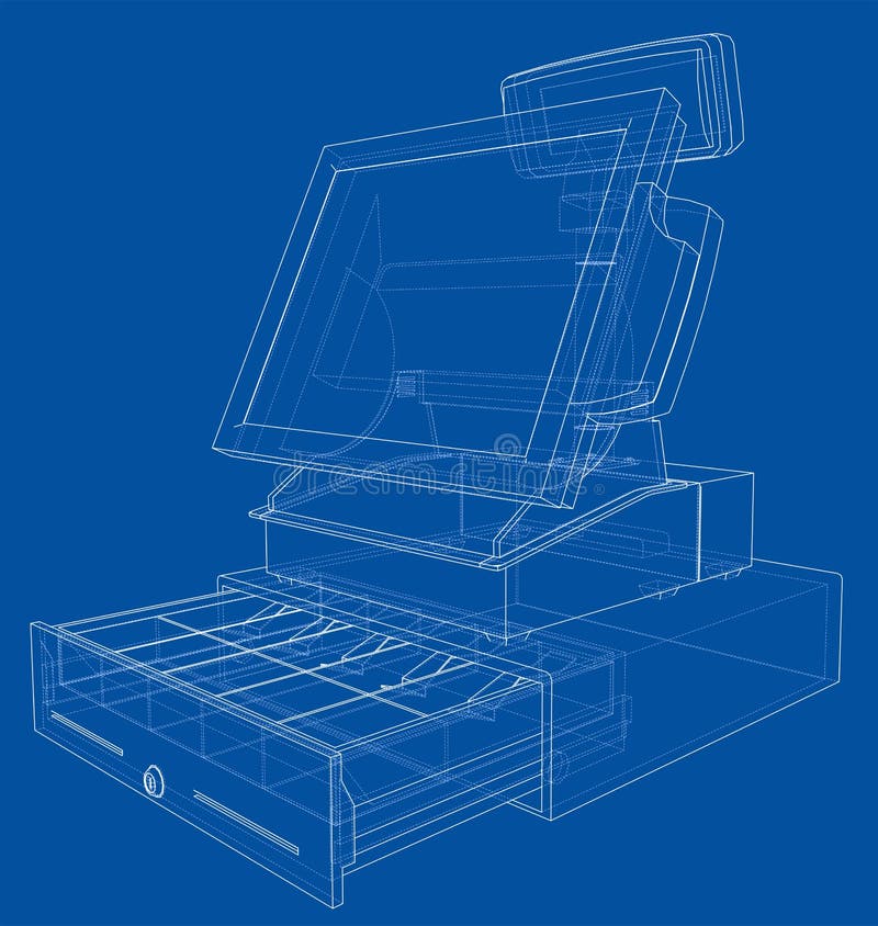 Cash Register Touch Screen Stock Illustrations – 151 Cash Register ...