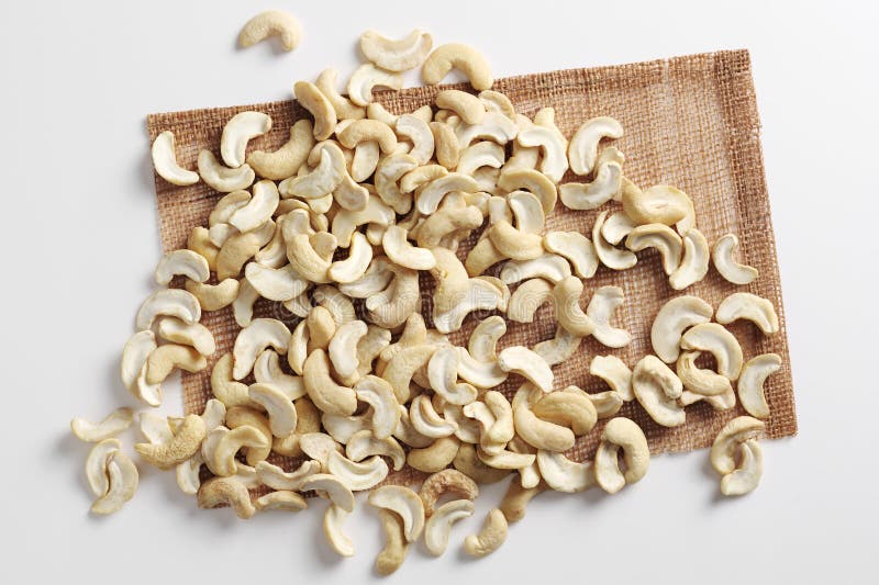 Cashew or Indian nuts stock image. Image of diet, white - 362068895