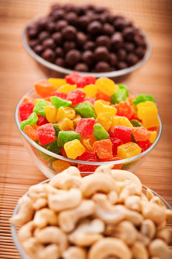Cashew Nuts, Candied Peanuts Stock Photo - Image of chocolate, comfit ...