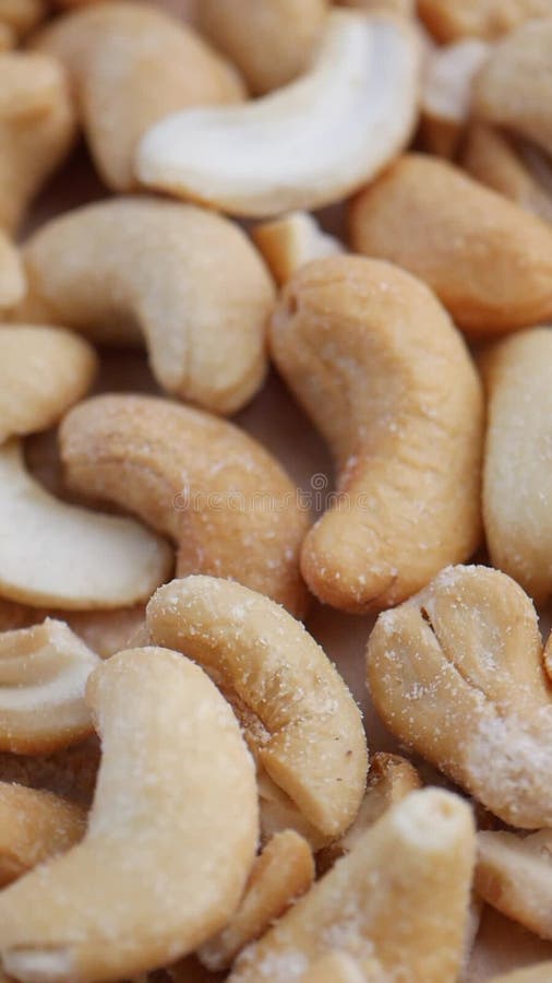 Cashew Nuts and Other Nuts Displayed Together on a Table Stock Footage ...