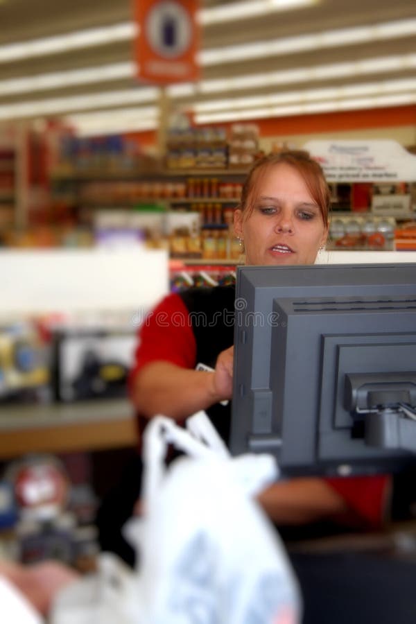 Cashier stock photo. Image of employment, employee, cashier - 5703598