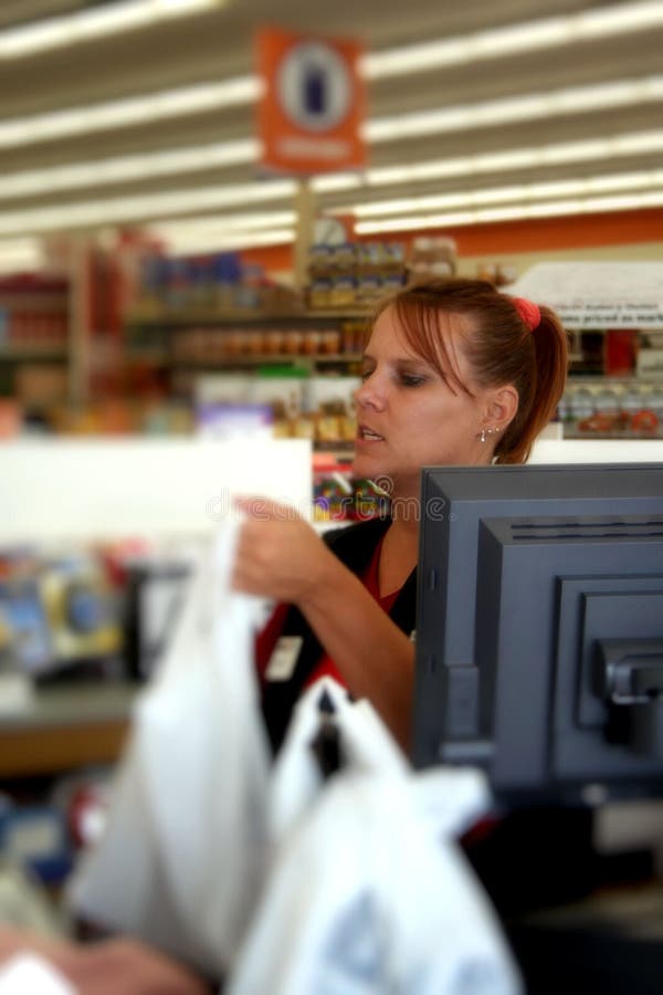 Cashier stock image. Image of retail, customer, service - 5704001