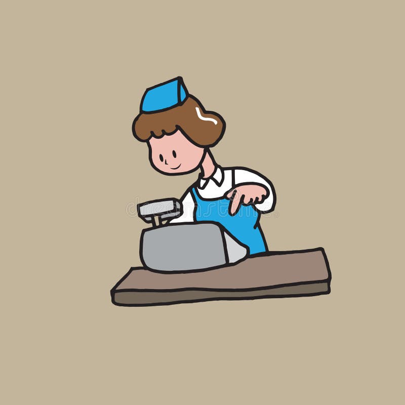 Cashier stock illustration. Illustration of assistant - 56776475