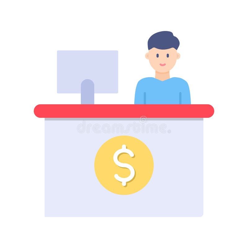 Cashier Icon Image. stock vector. Illustration of symbol - 284219176