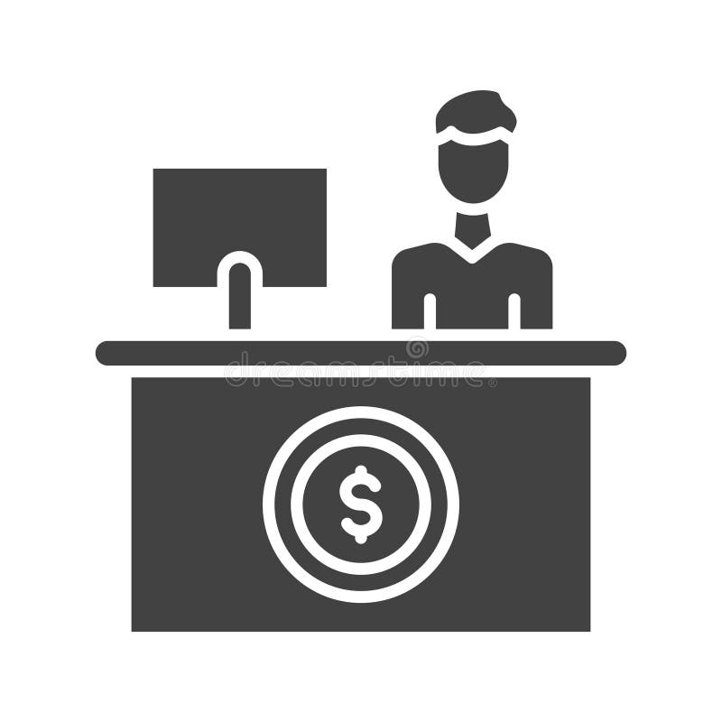 Cashier Icon Image. stock vector. Illustration of icon - 282890175