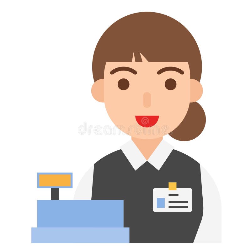 Cashier Profession Neon Glow Icon Illustration Stock Vector ...