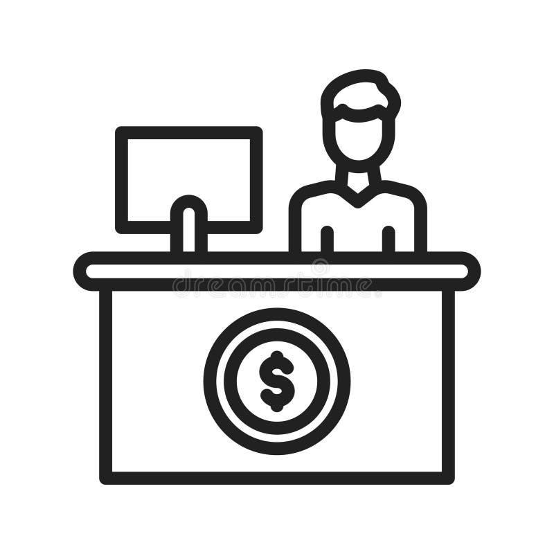 Cashier Icon Image. stock vector. Illustration of icon - 281007215