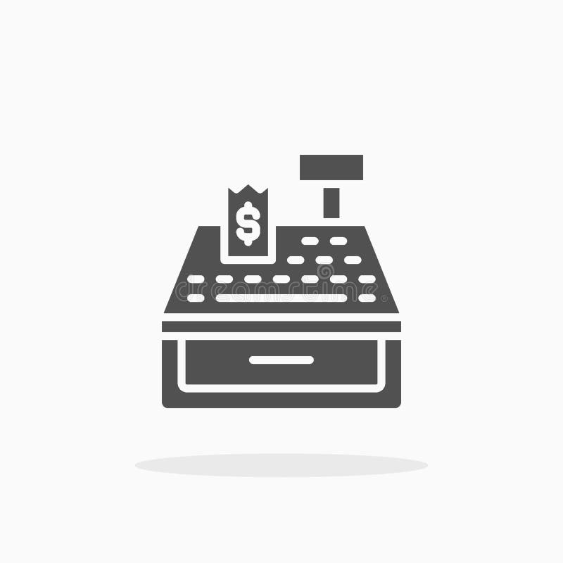 Cashier Machine Icon Solid or Glyph Style Stock Vector - Illustration ...