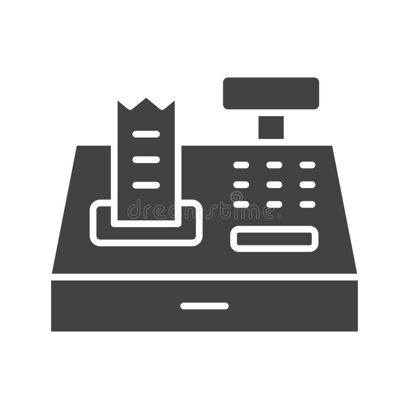 Cashier Machine Icon Vector Image. Stock Vector - Illustration of ...