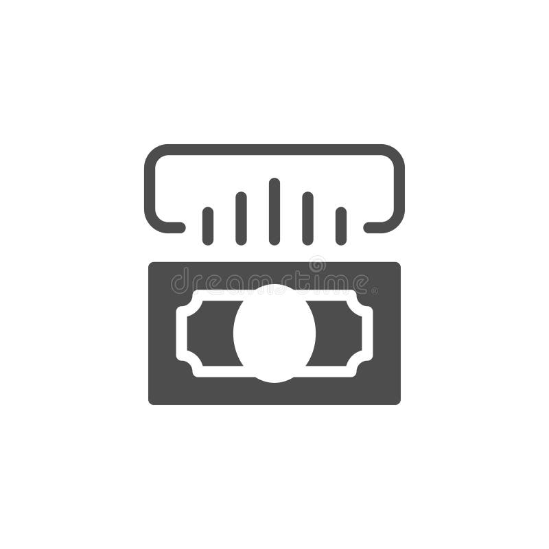 Cashing Out of an ATM Icon. Elements of Banking in Multi Colored Icons ...