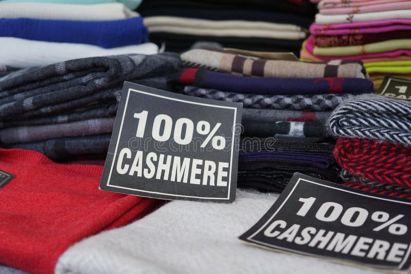 100 Cashmere label stock image. Image of information - 117154533