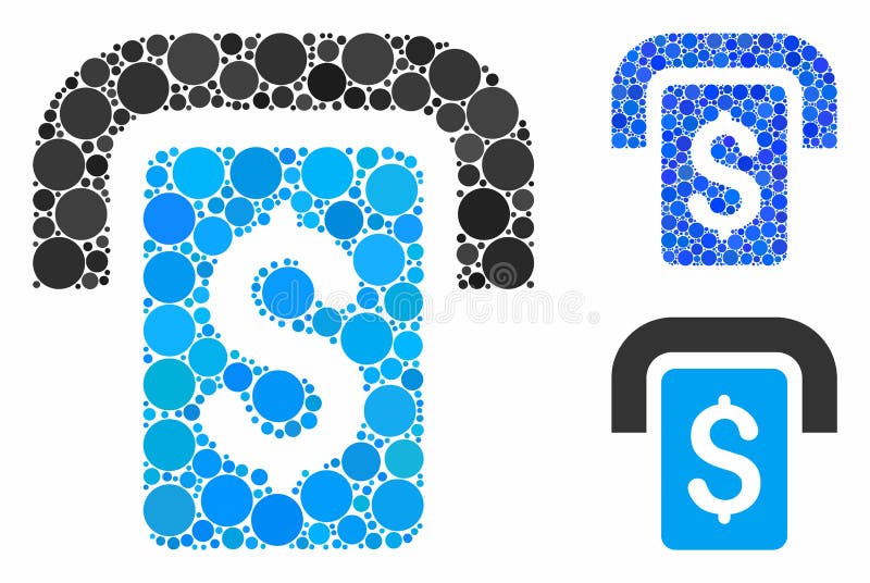 Cashpoint Composition Icon of Circles Stock Vector - Illustration of ...