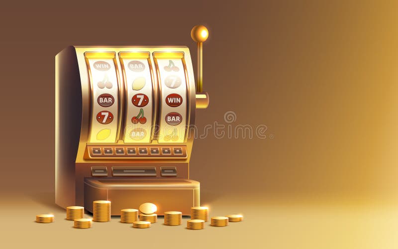 Casino 777 Banner Slots Machine Winner, Jackpot Fortune of Luck. Vector ...