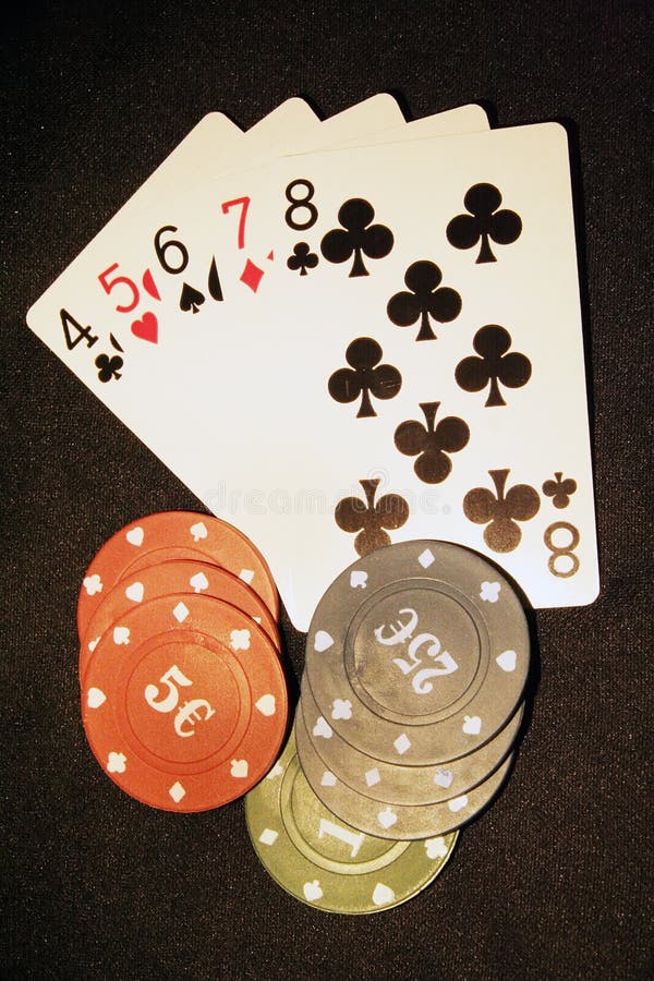 Casino Cards and Chips. Card Deck and Poker Chips. Stock Photo - Image ...